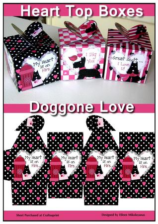 Doggone Love Heart Top Boxes Set of 3 - CUP397978_503 | Craftsuprint
