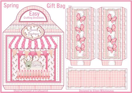 Bunny Boutique Large Handled Spring Gift Bag - CUP400249_503 | Craftsuprint
