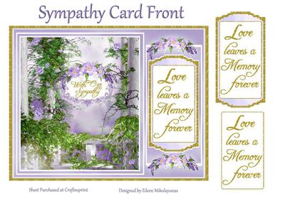 With Our Sympathy Card Front with Layers - CUP421966_503 | Craftsuprint