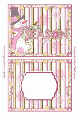 Snowman Greetings Christmas Card Topper And/or Insert - CUP457845_503 ...