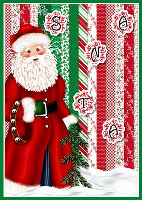 Santa Spelling Bee Card Front - CUP482129_503 | Craftsuprint
