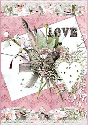 Romance of a Letter Card Front - CUP495782_503 | Craftsuprint