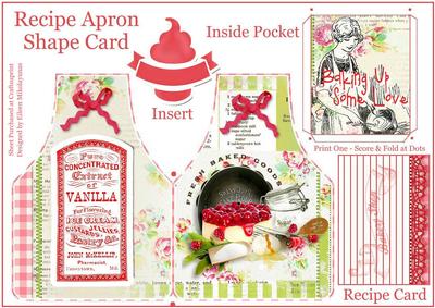 Fresh Baked Recipe Apron Shaped Card with Pocket Insert - CUP509274_503 ...