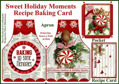 Sweet Holiday Moments Apron Recipe Baking Card Set - CUP559068_503 ...