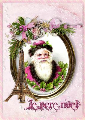French Father Christmas A4 Card Front - CUP577904_503 | Craftsuprint