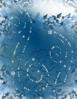 Blue Roses Sparkle Background Backing Paper - CUP621222_503 | Craftsuprint