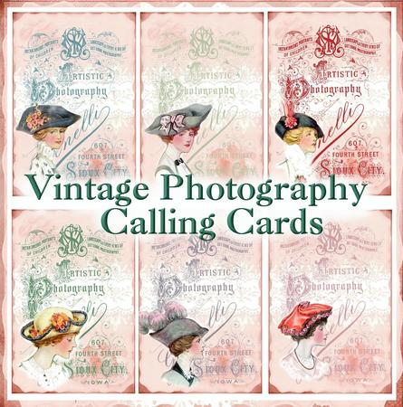 Vintage Photography Calling Cards Topper Set - CUP621411_503 | Craftsuprint