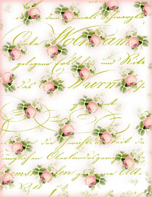 French Rose Script Backing Background Paper - CUP623827_503 | Craftsuprint