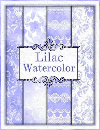 Lilac Watercolor Background Backing Papers Set - CUP633311_503 ...