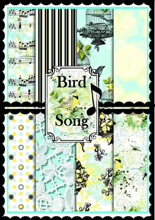 Bird Song Backing Background Papers Set - CUP675966_503 | Craftsuprint
