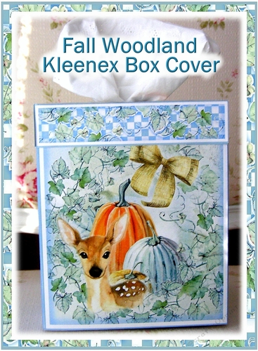 Fall Woodland Kleenex Tissue Box Cover Kit - CUP835834_503 | Craftsuprint