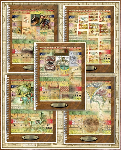 Back To School Vintage Collage Background Papers Set of 5 - CUP907033 ...