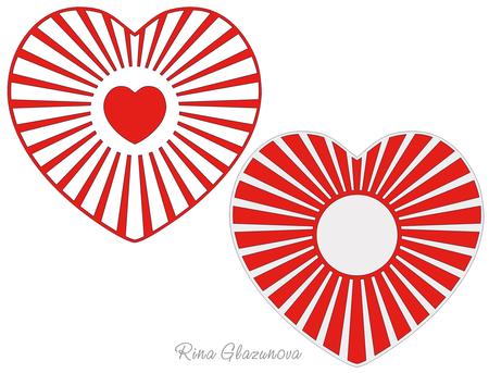 Sunburst Hearts - CUP709936_2197 | Craftsuprint