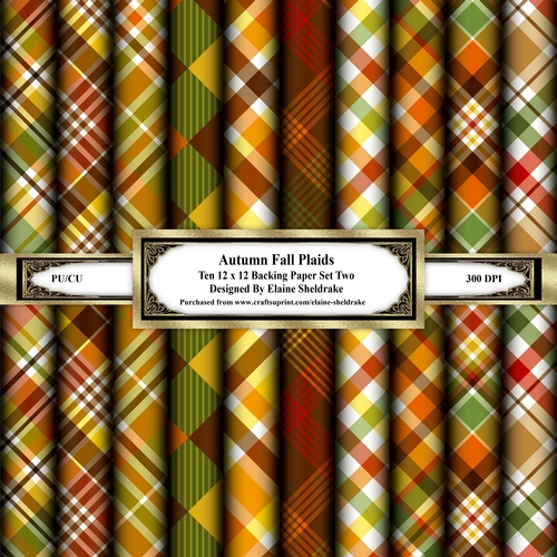 Autumn Plaids Set Two 12 x 12 Backing Papers - CUP1025622_604 ...