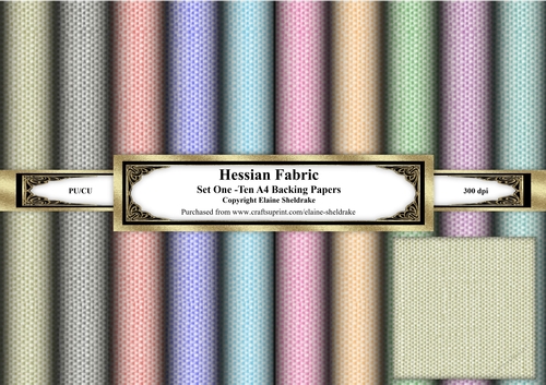 Hessian Burlap Fabric - Set One - Ten A4 Backing Papers - CUP1043575 ...