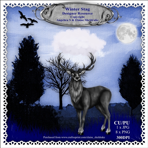 Winter Stag - Designer Resource Kit - CUP1057547_604 | Craftsuprint