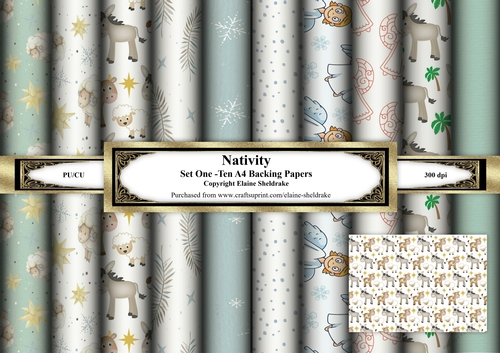 Nativity Set One - Ten Sheets Of A4 Backing Papers - CUP1066070_604 ...