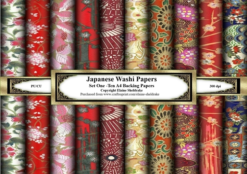 Japanese Washi Papers - Set One - Ten A4 Sheets - CUP1078313_604 ...