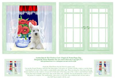 Acetate Open & Shut Windows Card - Poppies & Westie - CUP216609_604 ...