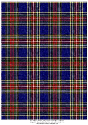 Blue Multi Colour Tartan Effect A4 Backing Paper - CUP259550_604 ...