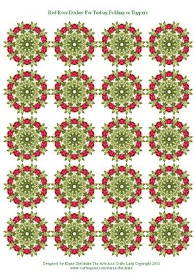 Red Rose Doilies for Tea Bag Folding or Toppers - CUP307692_604 ...