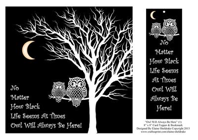 Owl Will Always Be Here (1) 8x 8 Card Topper & Bookmark - CUP486999_604 ...