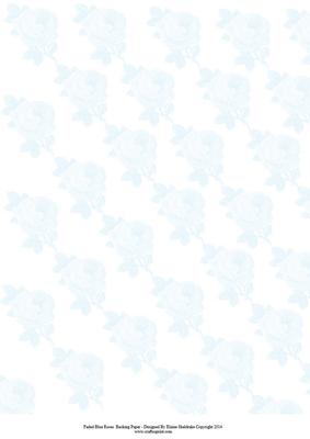 Faded Blue Roses Backing Paper - CUP538485_604 | Craftsuprint