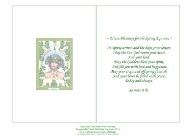 Ostara - Easter - A5 Card Insert with Blessing - CUP559162_604 ...