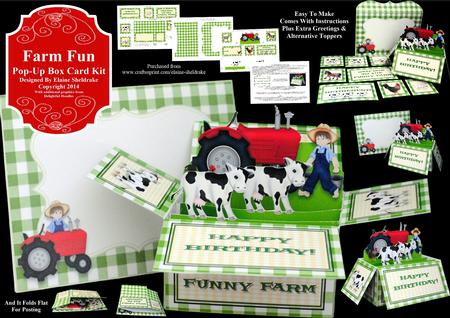 Farm Fun - Pop-up Box Card Kit & Matching Envelope - CUP581632_604 ...
