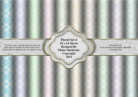 Floral Sheets Set 4 - 10 x A4 Backing Paper Sheets - CUP582227_604 ...