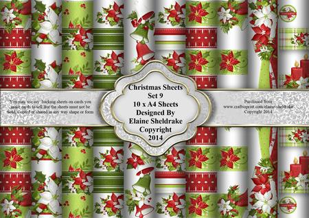 Christmas Sheets Set 9 - 10 x A4 Backing Paper Sheets - CUP584723_604 ...