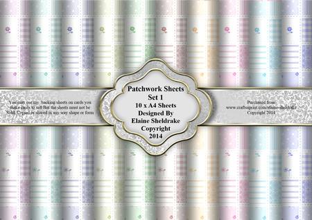 Patchwork Sheets Set 1 - 10 x A4 Backing Paper Sheets - CUP584750_604 ...