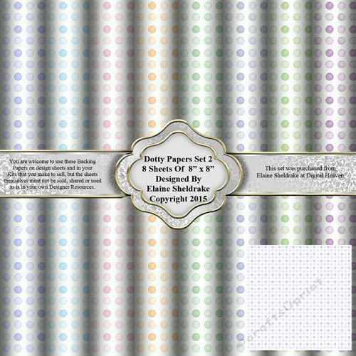 8 x 8 Dotty Papers Set 2 Backing Papers - CUP598924_604 | Craftsuprint