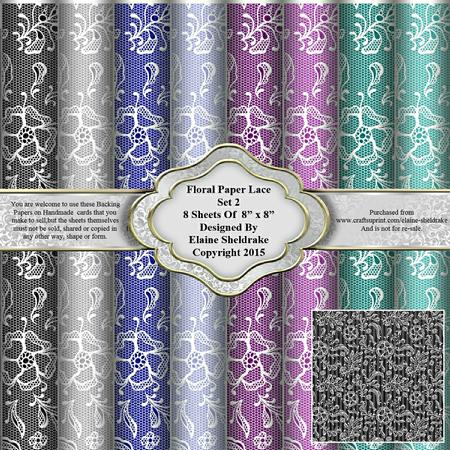 8" x 8" Floral Paper Lace Set 2 Backing Papers - CUP598929_604 ...