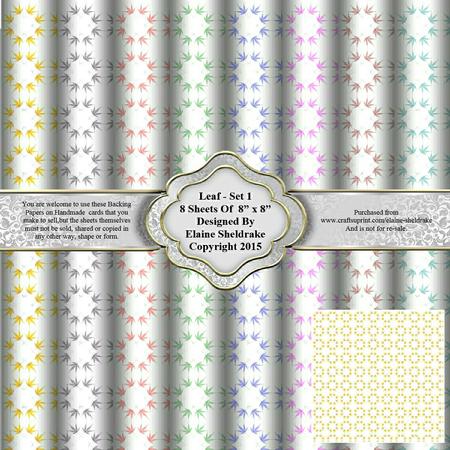 8" x 8" Leaf Set 1 Backing Papers - CUP599225_604 | Craftsuprint