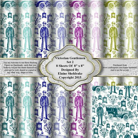 8" x 8" Victorian Gentlemen Set 2 Backing Papers - CUP599940_604 ...