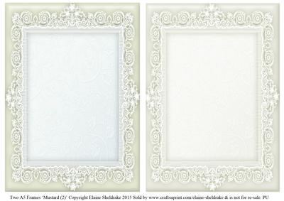Mustard (2) Lace Frames - 2 x A5 - CUP600289_604 | Craftsuprint
