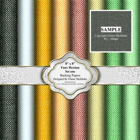 8" x 8" Faux Hessian Fabric - Set One Backing Papers - CUP678011_604 ...