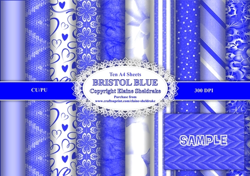 Assorted A4 Bristol Blue Backing Papers for Cards,Scrapbooking & Paper ...
