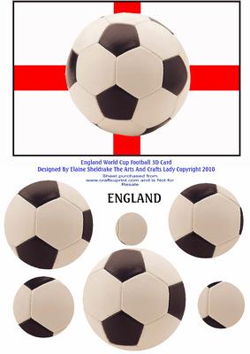 England World Cup Football 3D Card - CUP87024_604 | Craftsuprint