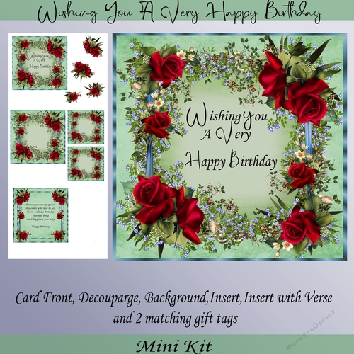 Wishing you a very happy birthday Mini kit - CUP1122707_2276 | Craftsuprint