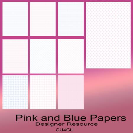 Pink and Blue Papers - CUP631351_2276 | Craftsuprint