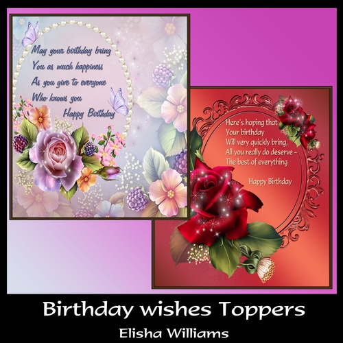 Birthday Wishes Toppers - CUP760931_2276 | Craftsuprint