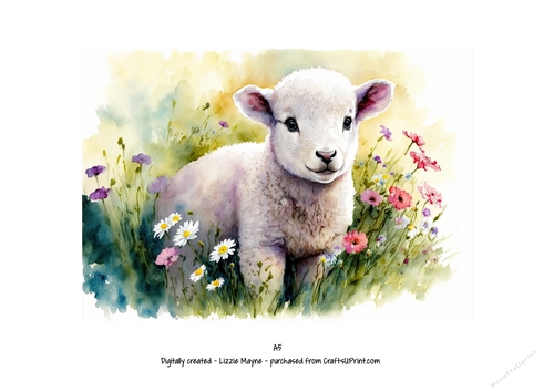 watercolour background of spring lamb - CUP1195138_1940 | Craftsuprint
