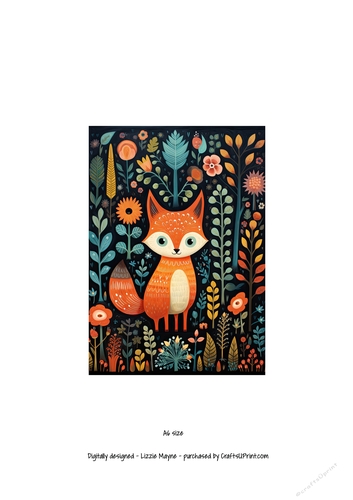 Folk Art Fox in Autumn - CUP1241205_1940 | Craftsuprint