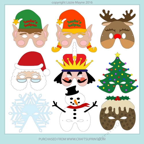 Christmas character masks - CUP743893_1940 | Craftsuprint