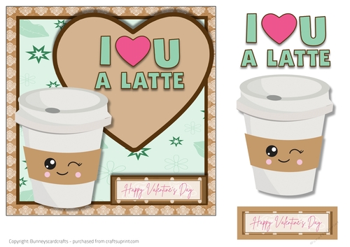 I Love You A Latte 7x7 quick card 3d decoupage - CUP1016759_74085 ...