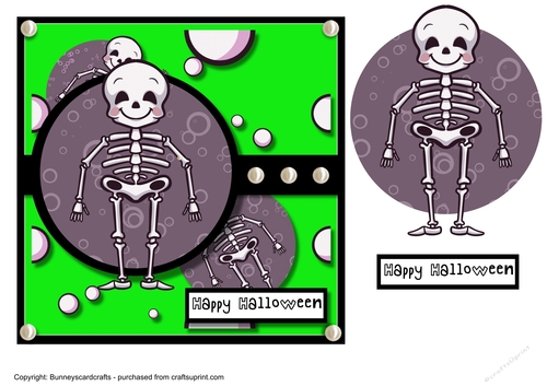 Skeleton Halloween Card - CUP1220527_74085 | Craftsuprint