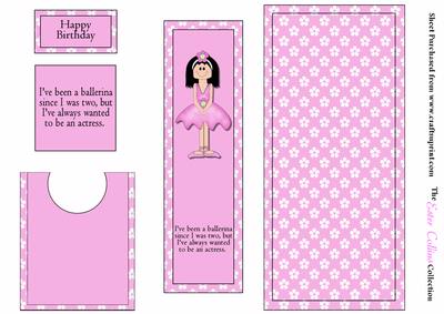 Bella Ballerina Bookmark Card - CUP18207_176 | Craftsuprint