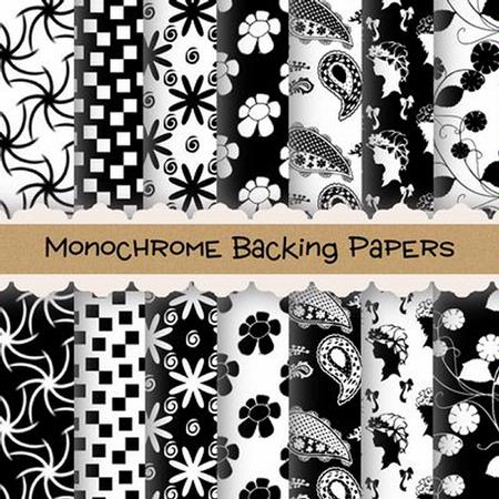 Monochrome Paper Pack - CUP20135_176 | Craftsuprint